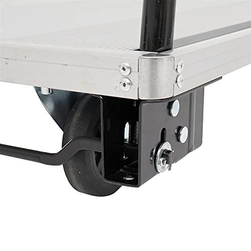 Hand Truck Platform Truck Folding Multifunctional Moving Aluminum Foldable Handle Rolling Flatbed Cart Hand Truck Load Capacity 770lb Utility Cart