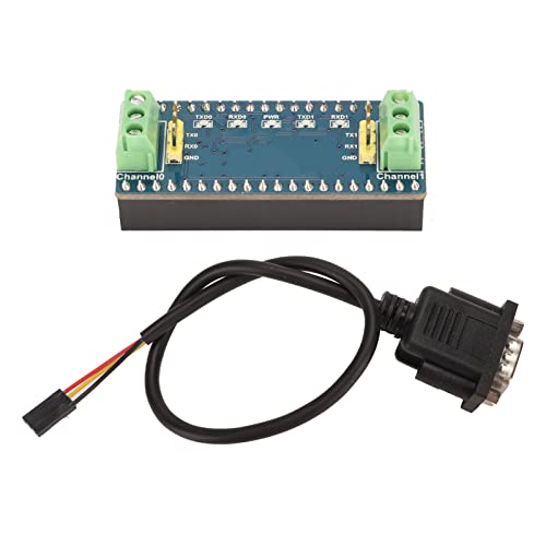 Expansion Board for Raspberry Pi, SP3232een Driver Chip, Dual Channel Uart Interface for Pico Motherboard, PCB Material, Easy to Convert RS232 Expansion Board