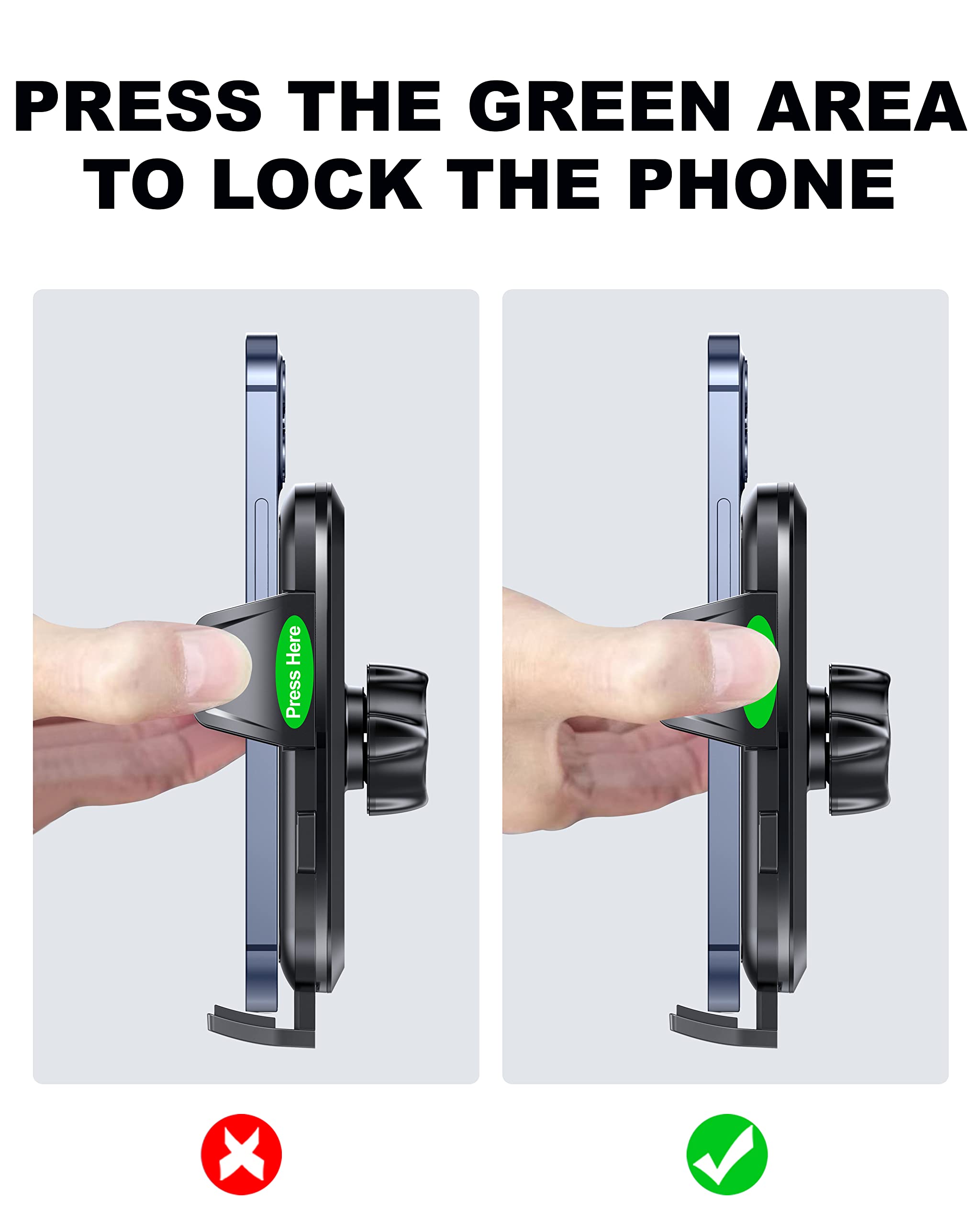 GUANDA TECHNOLOGIES CO., LTD. Car Phone Holder with Strong Suction Cup and Car Phone Mount Vent Clip