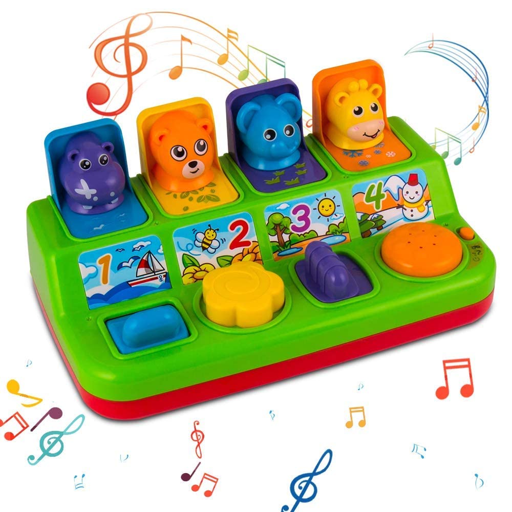 YEEBAY Interactive Whack A Frog Game & Pop Up Animals Toy