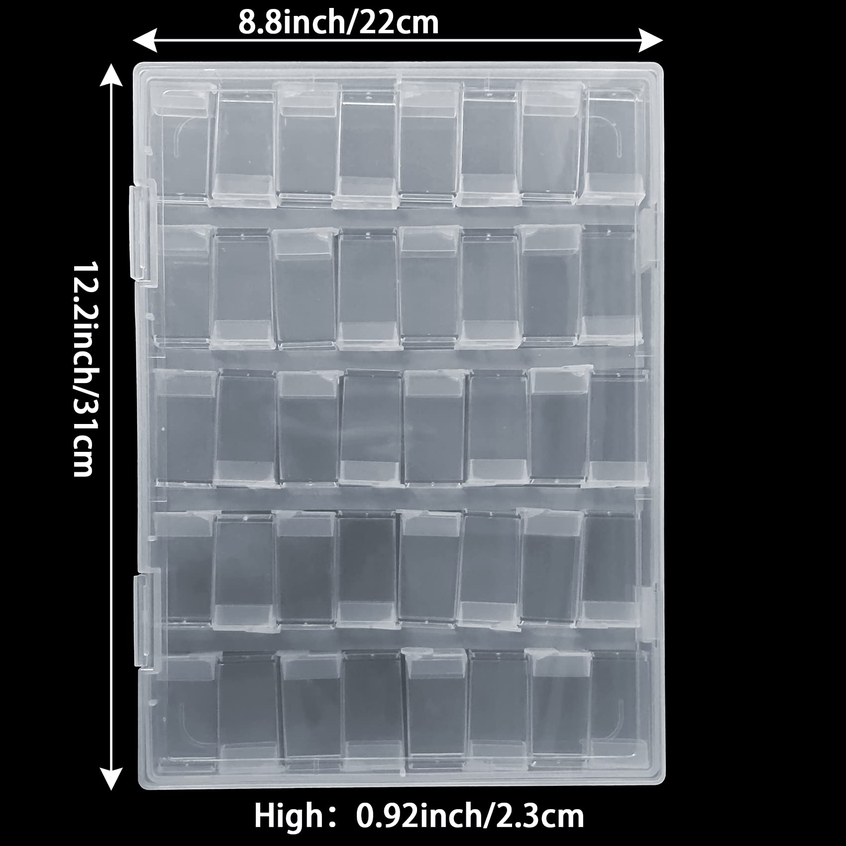 EUPHENG 24LX40 40 Grids Fly Tying Beads Box in A4 Size Easy See All Through and Easy to Organize