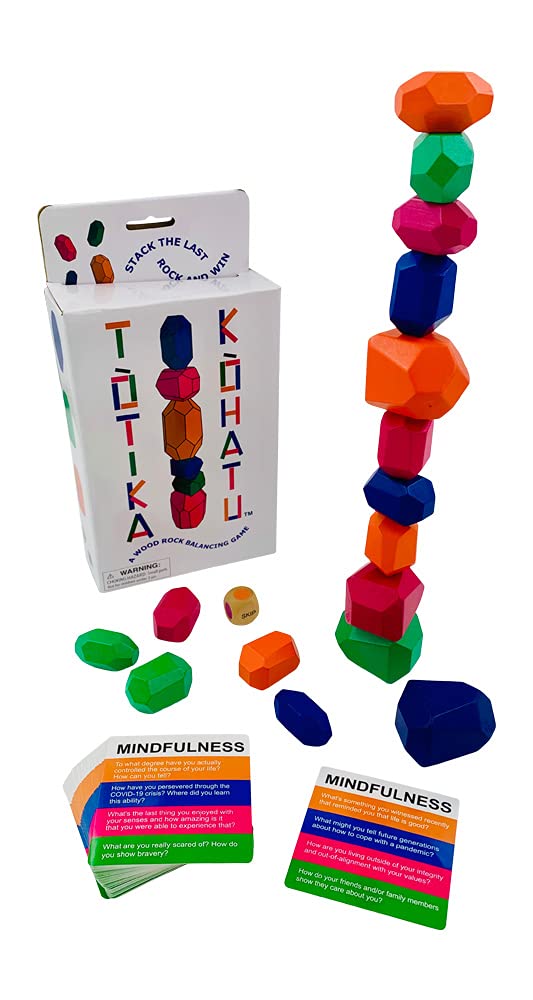 YEHUA! Totika Kohatu - A Wood Rock Stacking Game Promoting Mindfulness