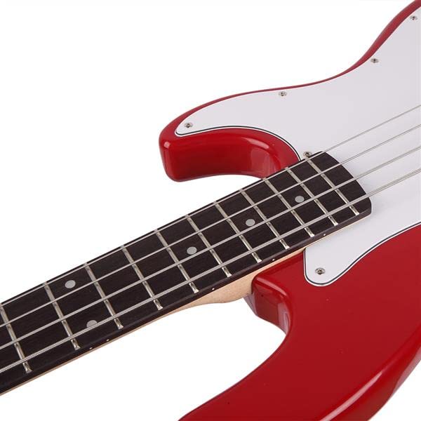 Exquisite Burning Fire Style Electric Bass Guitar Red