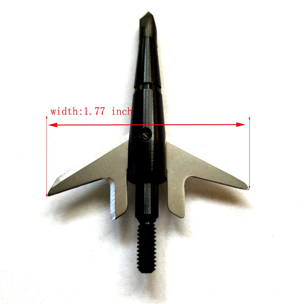 COLORFUL EAGLE Broadhead 2 Blade 100Grain 1.75" Cut Screw on/Off Tips for Carbon Fiberglass Aluminum Arrows Hunting(6/12 Pack) (12pcs Green)