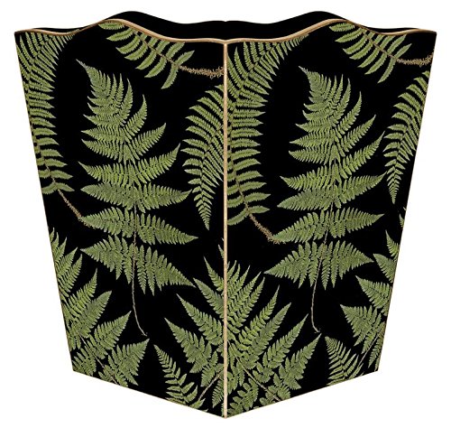 Marye-Kelley WB882-Ferns on Black Wastepaper