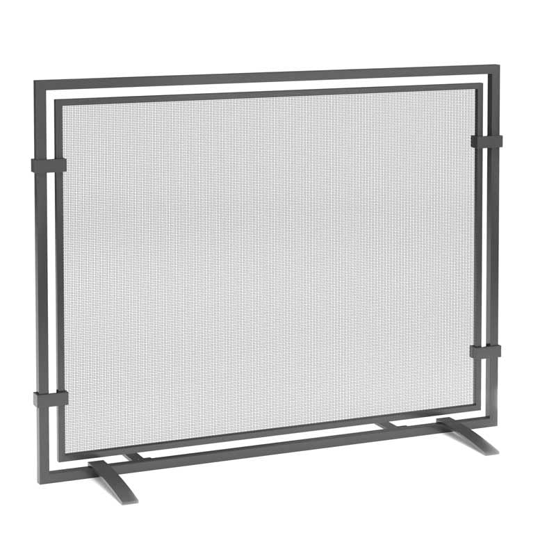 Pilgrim Home & Hearth 18251 Sinclair Single Panel Fireplace Screen, Natural Iron 39”W x 31”H, 21 Lbs