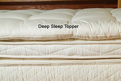 Holy Lamb Organics Quilted Wool Deep Sleep Mattress Topper - TWIN XL