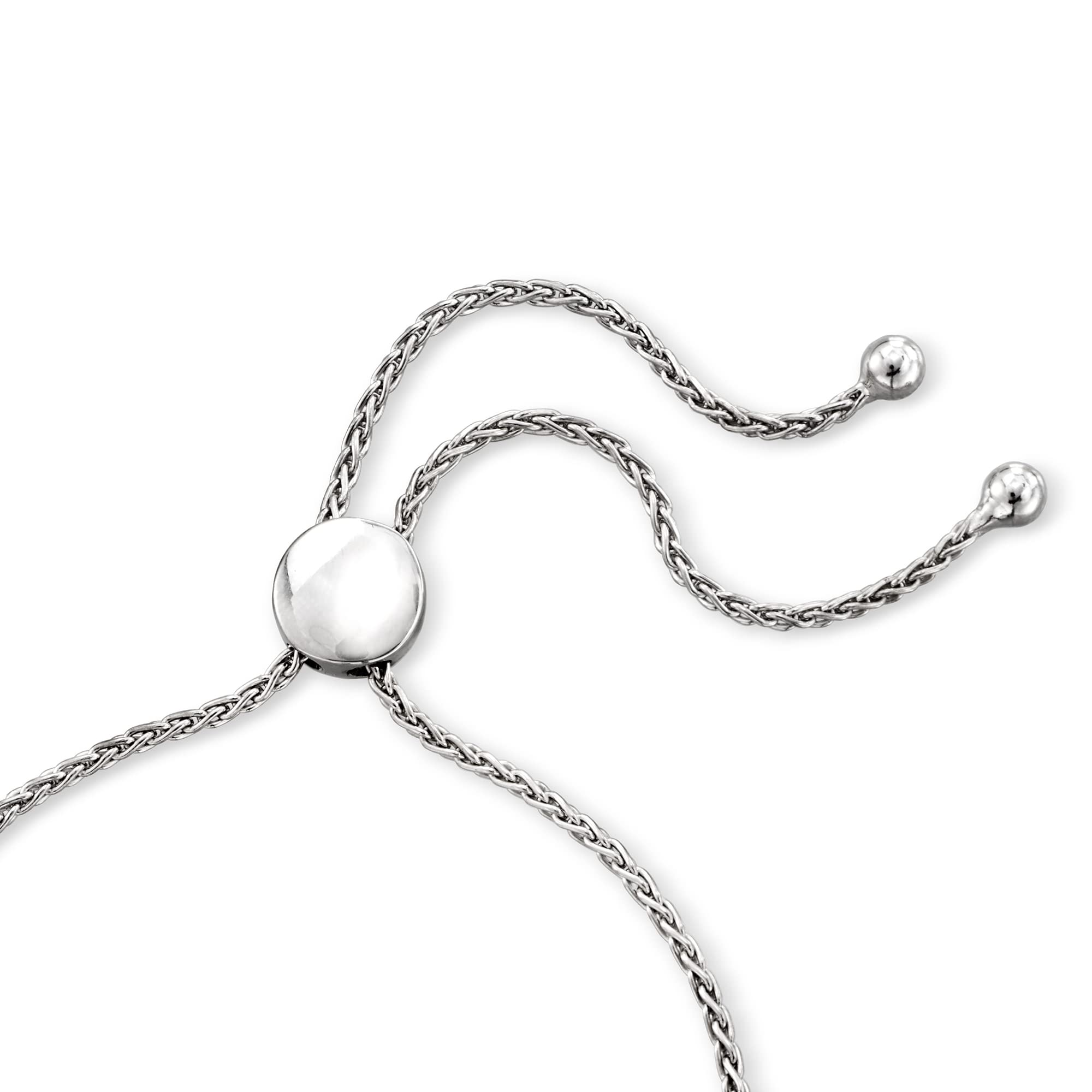 Ross-Simons 0.30 ct. t.w. Diamond Butterfly Bolo Bracelet in Sterling Silver