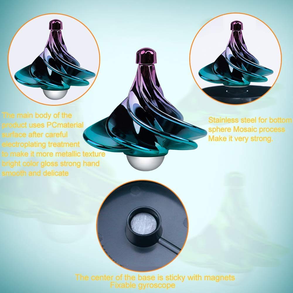 Spinning Top, Wind Gyro, Wind Blow Turn Gyro Desktop Decompression Toys, Airflow Spinning Gyro, Desktop Gyro, Stress Relief Toy, Valentine's Day Present