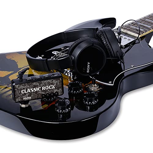 Donner Guitar Headphone Amp Classic Rock Pocket Mini Guitar Headphone Amplifier with USB Rechargeable Battery
