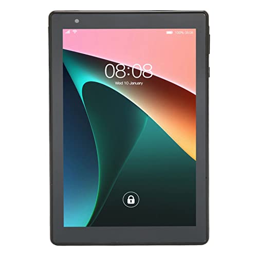 GUPE Calling Tablet, Support 128G TF Card 8 Inch Tablet Black 8in 1960x1080 HD Octa Core 100-240V for Video for Reading (US Plug)
