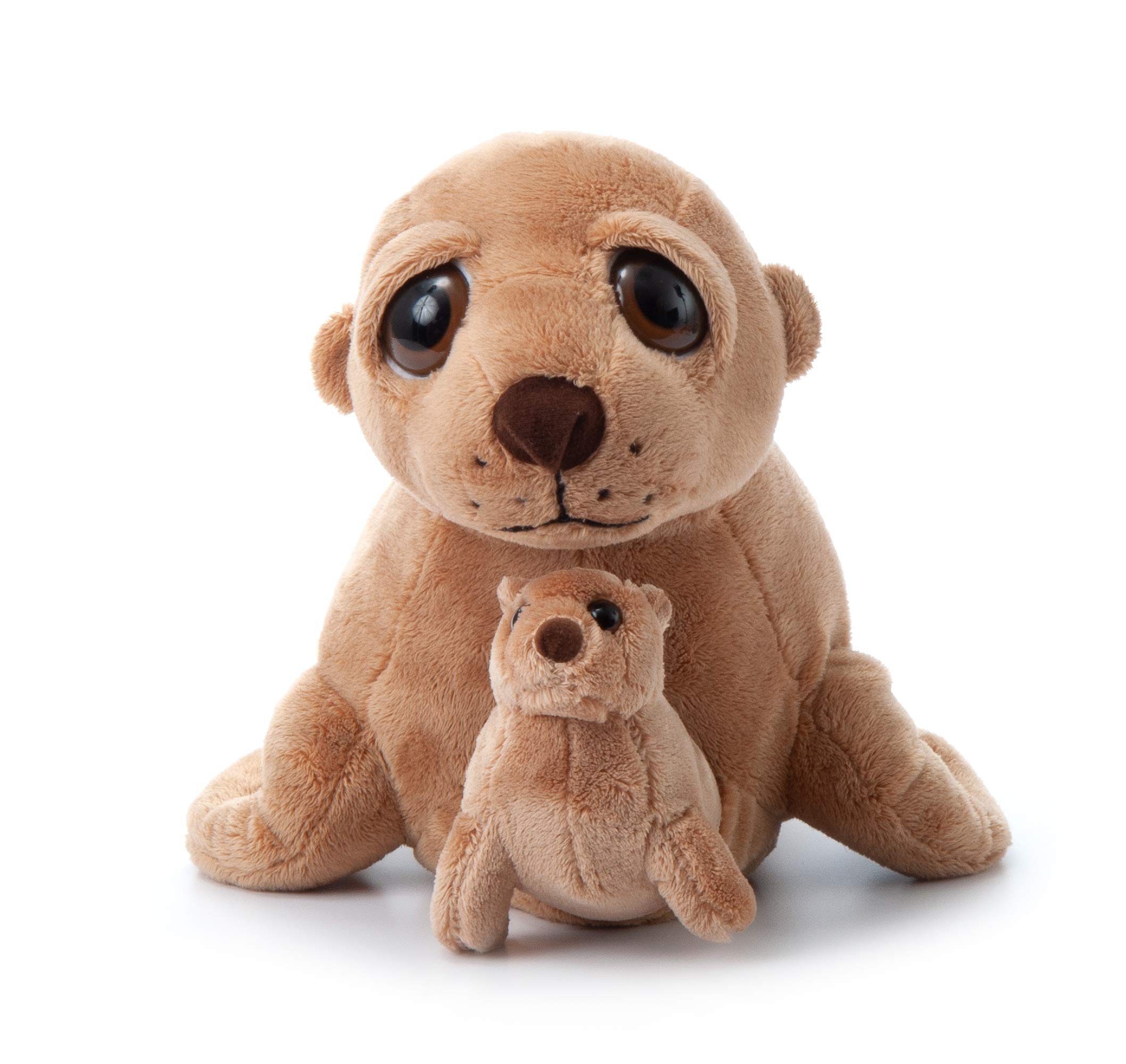 The Petting Zoo Mom and Baby Sea Lion Stuffed Animal, Gifts for Kids, Pocketz Ocean Animals, Sea Lion Plush Toy 14 inches