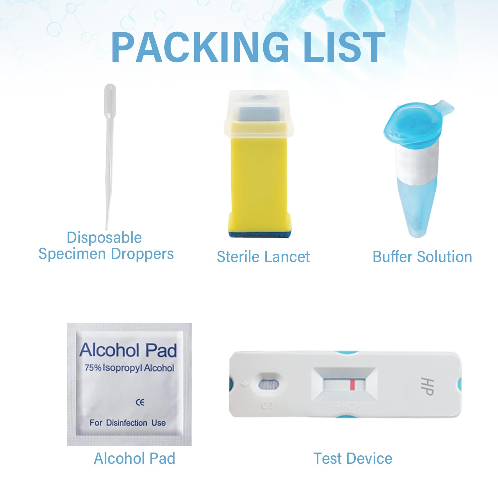 HANASCAR H Pylori Test Kit, Helicobacter Pylori Test Kits at Home, 99.5% Accuracy, Results in 10-15 Minutes, Easy to Use