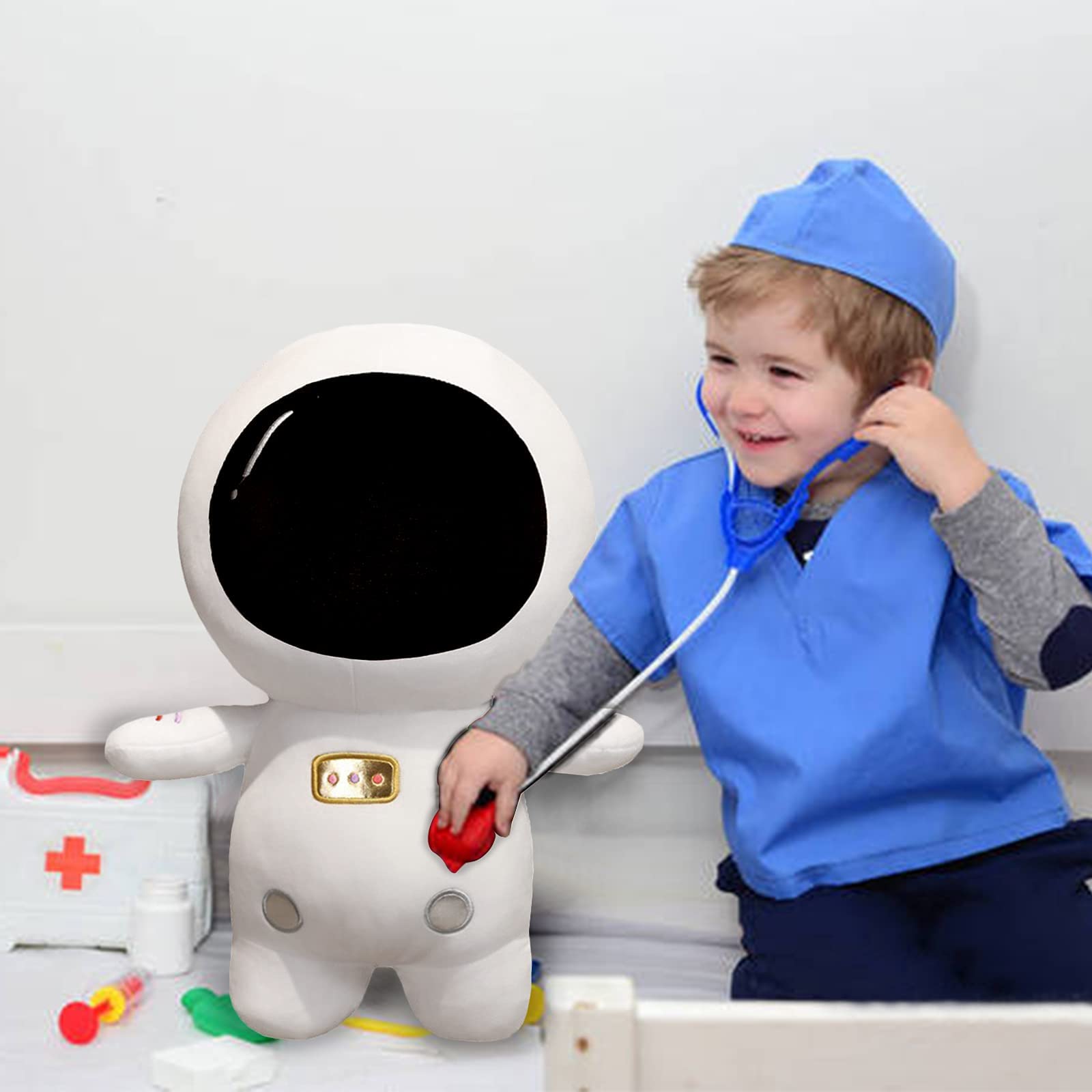 Stuffed Astronaut Toy Plush for Kids - Soft, Cuddly Spaceman Body Pillow for Outer Space Themed Room Decor & Bedtime Gifts