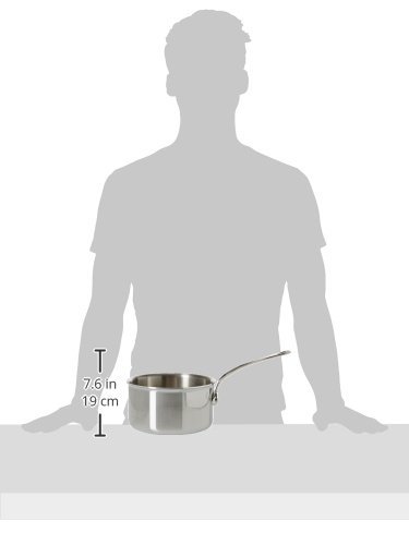 Mauviel M Cook 18CM CAST SS HDL 2.6MM M'cook Saucepan, 18", Stainless Steel