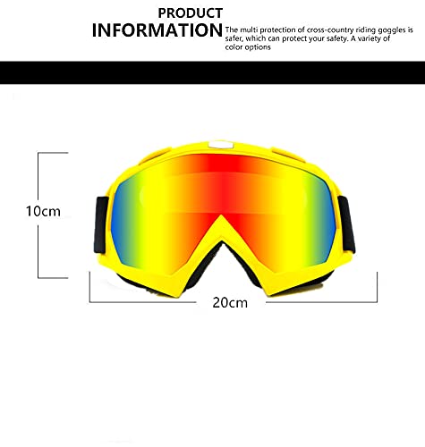 DPLUS Ski Goggles, Snowboard Snow Goggles for Men Women with Spherical Detachable Lens UV Protection Anti-Fog (Yellow/Colorful)