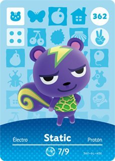 Static - Nintendo Animal Crossing Happy Home Designer Series 4 Amiibo Card - 362