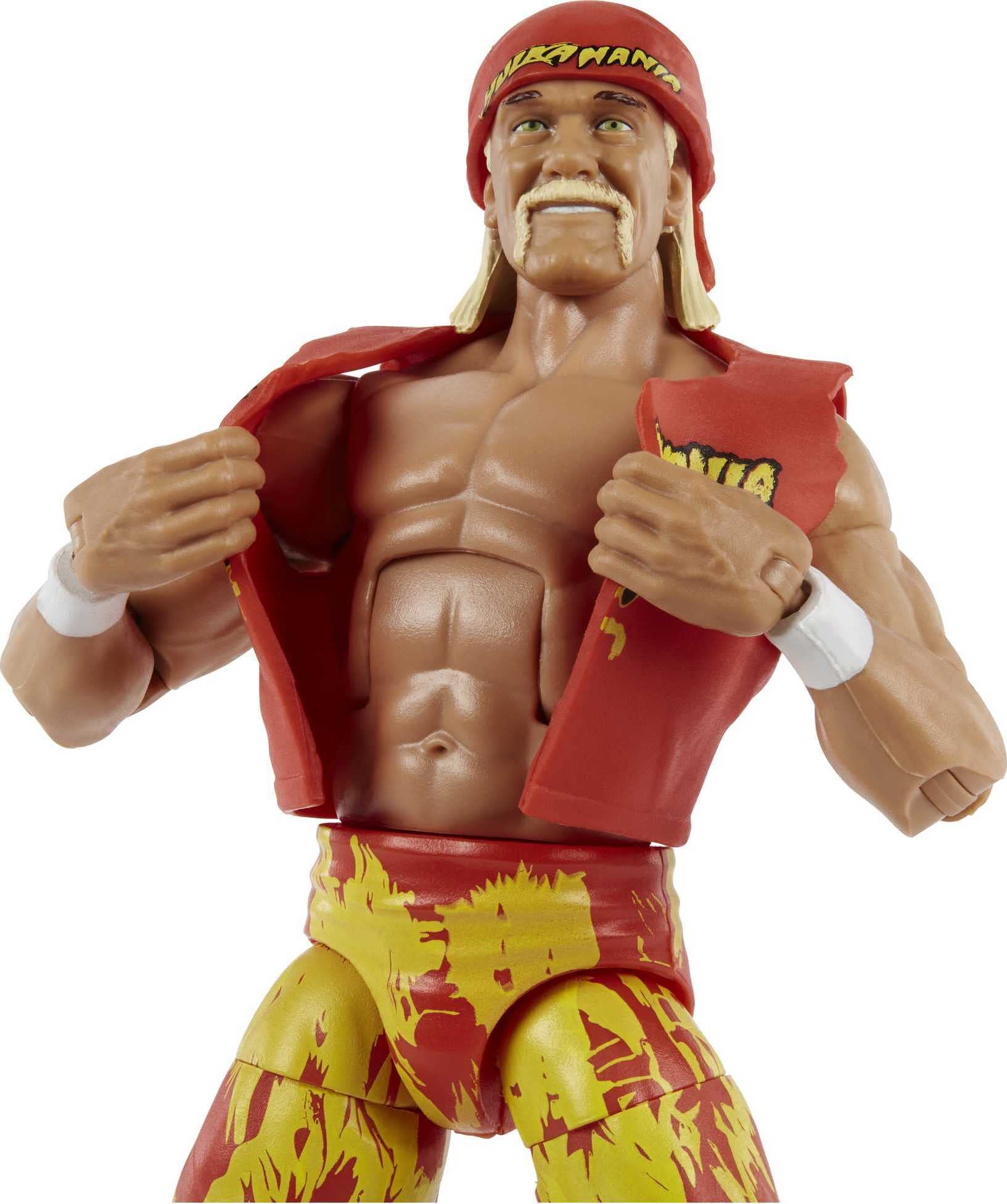 WWE Elite Collection Action Figure Hulk Hogan 6-inch Posable Collectible for WWE Fans Ages 8 Years Old & Up