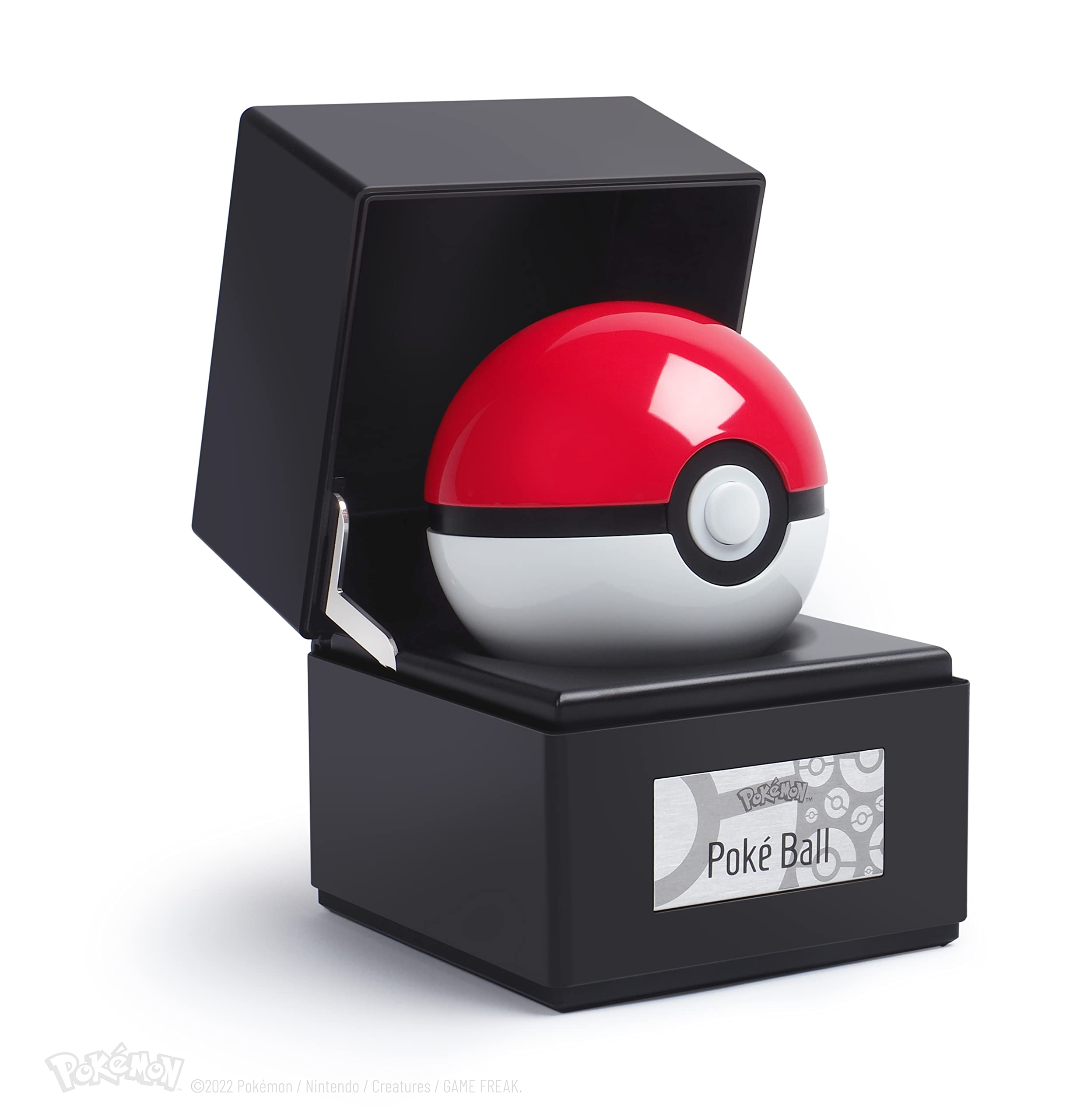 The Wand Company Pokémon Poké Ball Authentic Replicas - Realistic, Electronic, Die-Cast Poké Ball with Display Case Light Features (Original Poké Ball)