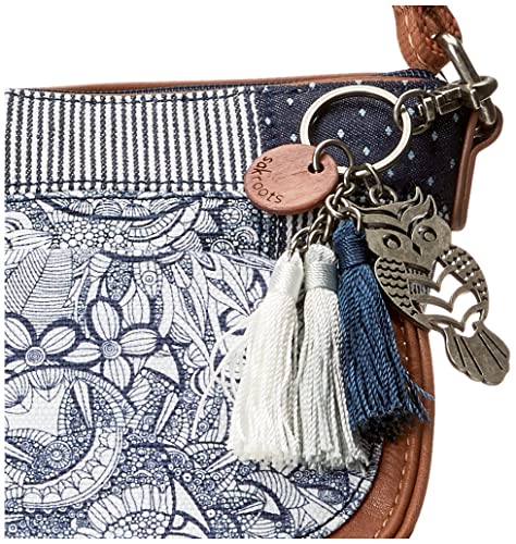 Sakroots Women's Flap Crossbody, Navy Spirit Desert Patch