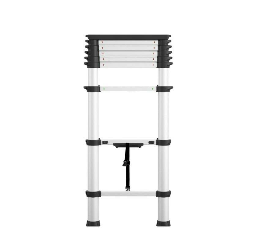 Cosco 8.5 Ft SmartClose Aluminum Telescoping Ladder with Tray Cap and Type 1A 300-Pound Capacity, 12 Ft Max Reach
