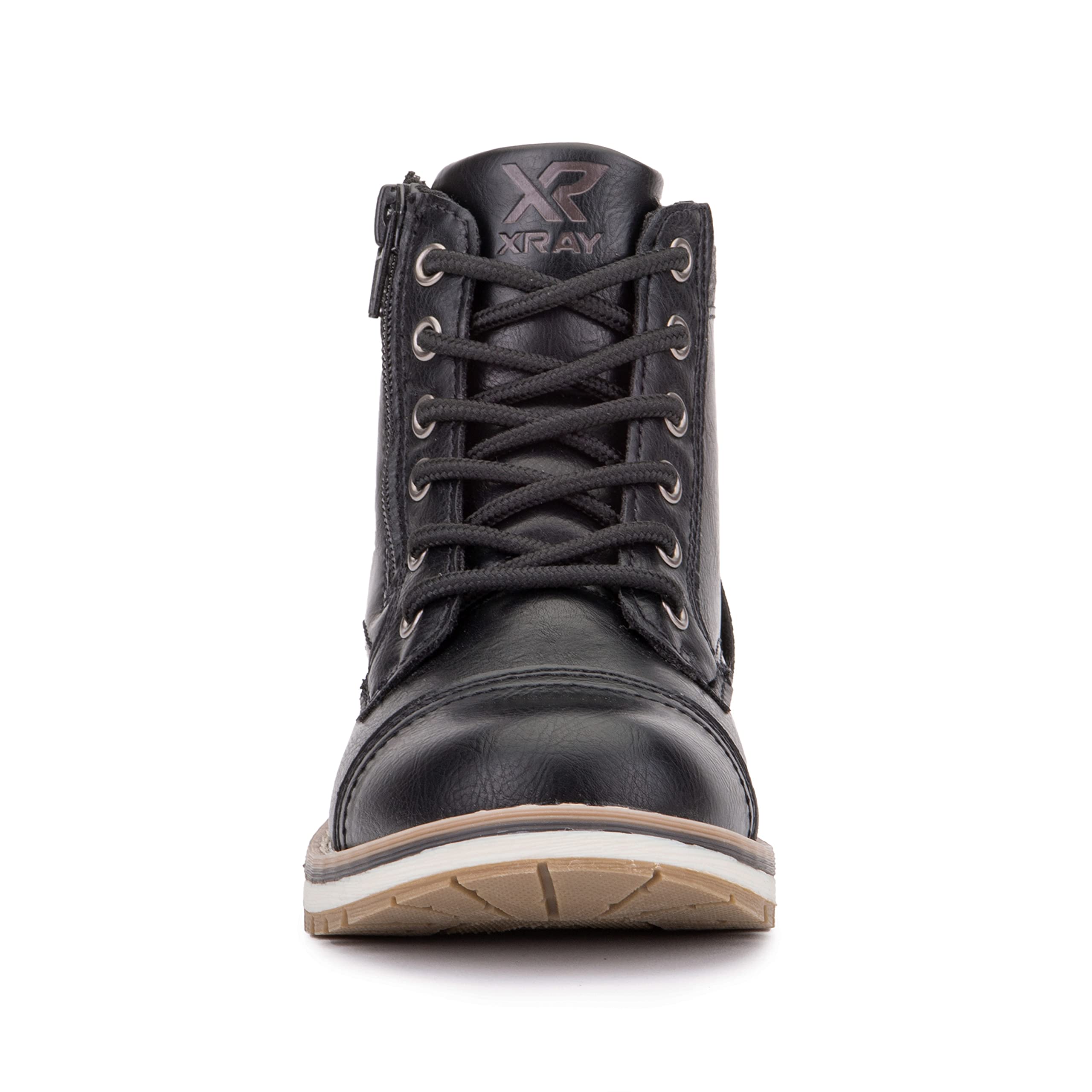 X RAY Boys Youth Finley Black Ankle Almond Toe Boots, Mesh Lining, Flats Thermoplastic Rubber Outsole; Size 7