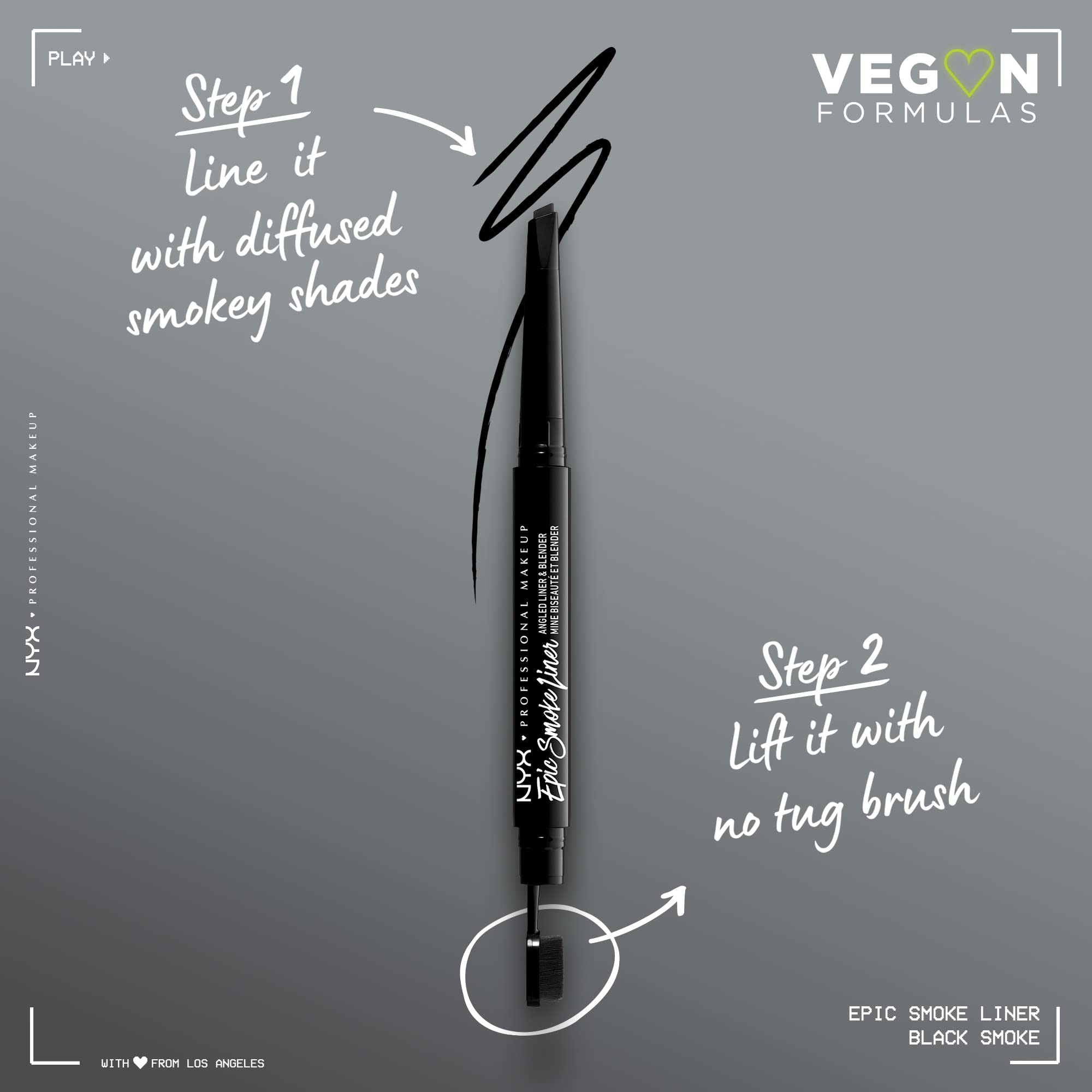 NYX PROFESSIONAL MAKEUP Epic Smoke Liner, Vegan Smokey Eyeliner - Black Smoke (Black)
