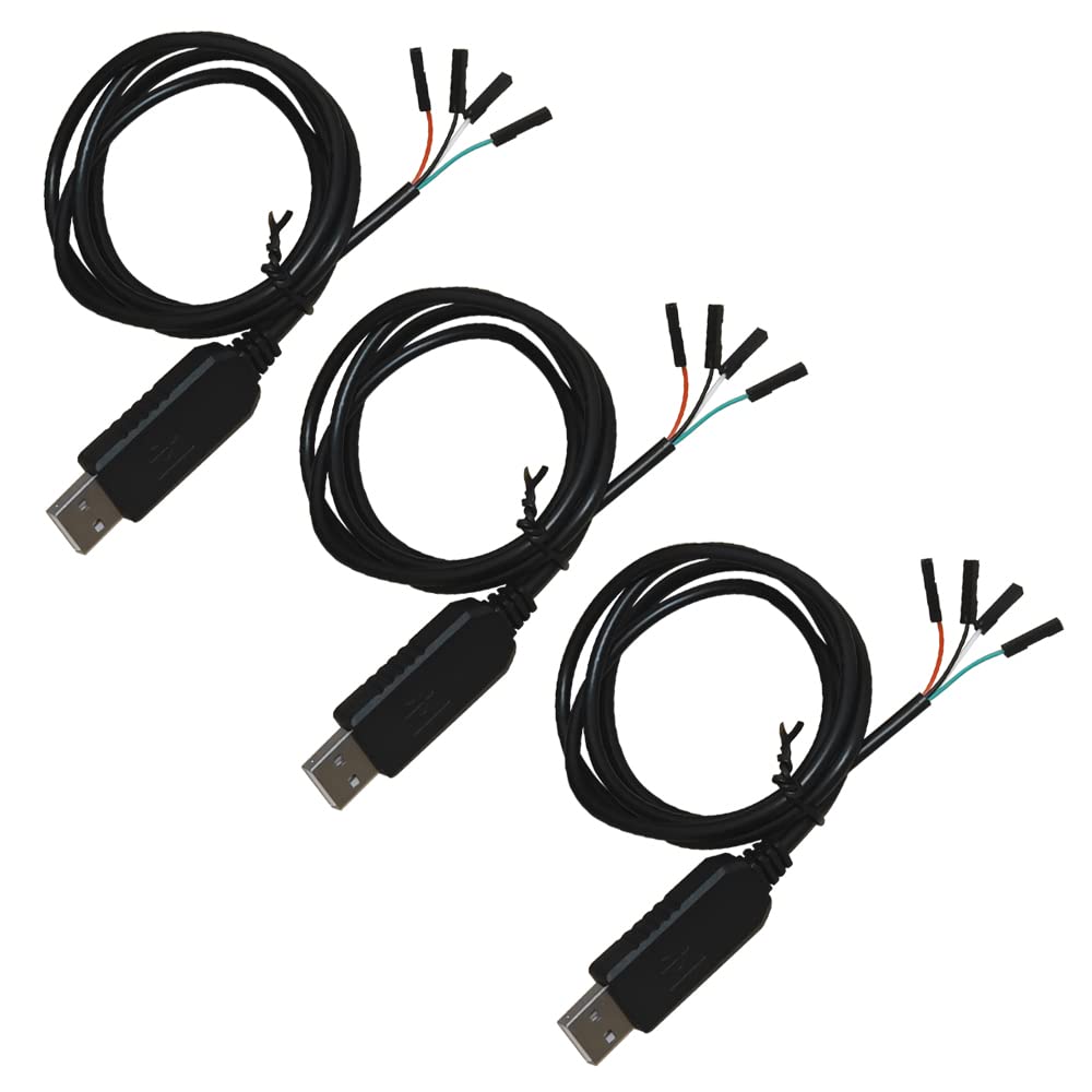 GAGALOR 3 Pack TTL Cable to USB 0.1 Inch RS232 Serial Port Debug 3.3V (3 feet)