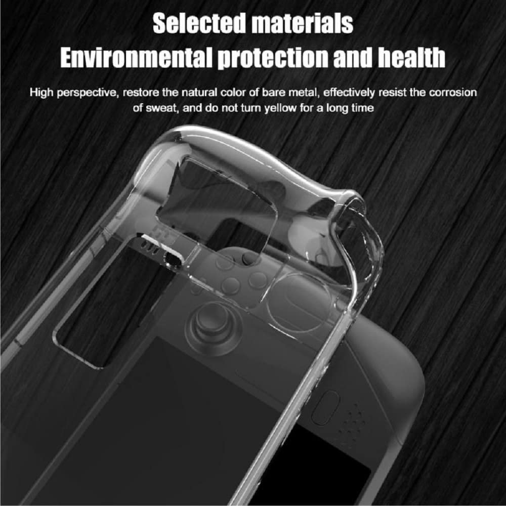 Crystal Clear Cover Case for Steam Deck Game Console, arVin Hard Clear Protective Shell with HD Screen Protector for Steam Deck, Dust-Proof/Shock Proof/Scratch Resistant (Console Not Included)