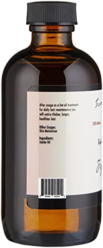 Sunny Isle Organic Jojoba Oil 4oz | 100 Pure | Moisturizing for Hair, Face, Skin & Nails | Natural Cold-Pressed | Base Carrier Oil
