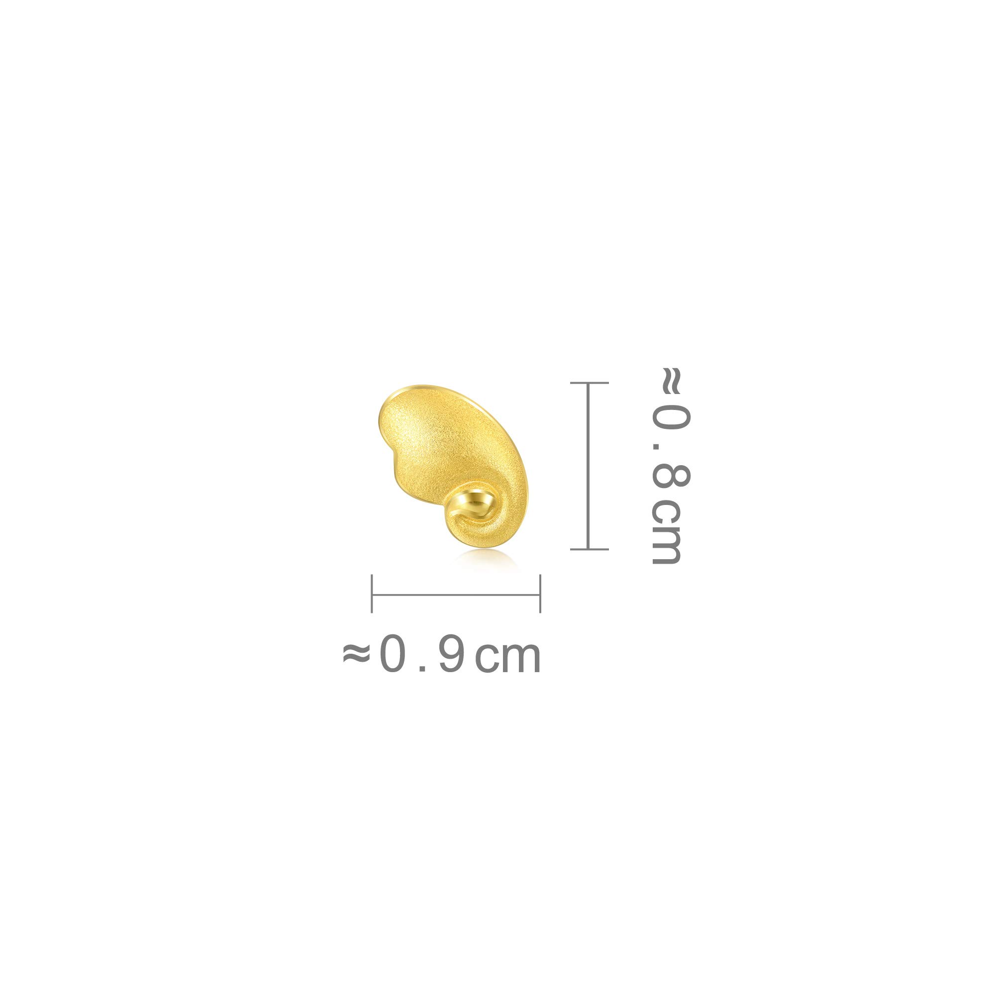 CHOW SANG SANG 999.9 24K Solid Gold Cherry Stud Single Earring for Women 91968E (Sold Single Not Pair)
