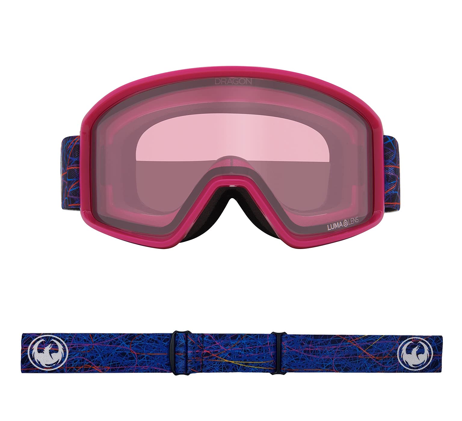 Dragon Unisex Snowgoggles DXT OTG - Scribble with Lumalens Light Rose Large
