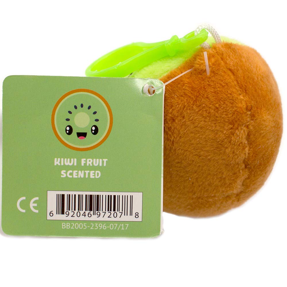 Scentco Fruit Troop Backpack Buddies - Scented Plush Toy Clips (Kiwi)