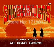 Sunset Riders (Sunsetriders) 16 bit MD Game Card For Sega Mega Drive For Genesis