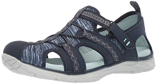 Dr. Scholl's Shoes Women's Andrews Fisherman Sandal, Navy Nubuck/Fabric, 8.5 M US