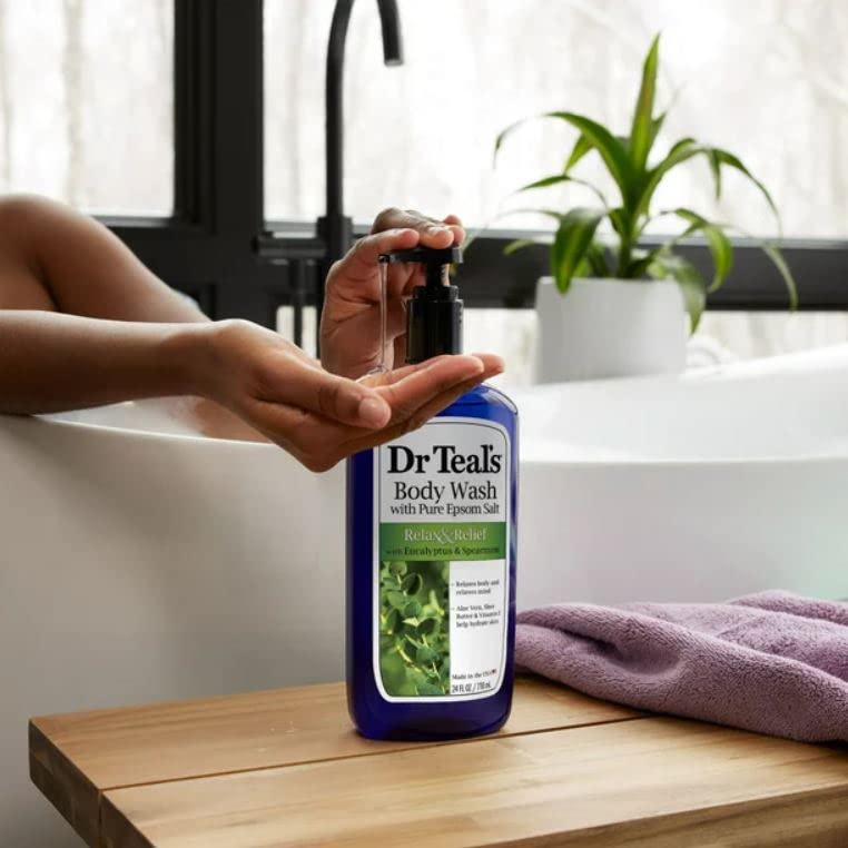 Dr. Teal's Ultra Moisturizing Body Wash, Eucalyptus Spearmint, 24 Fluid Ounce ( Packaging may vary )