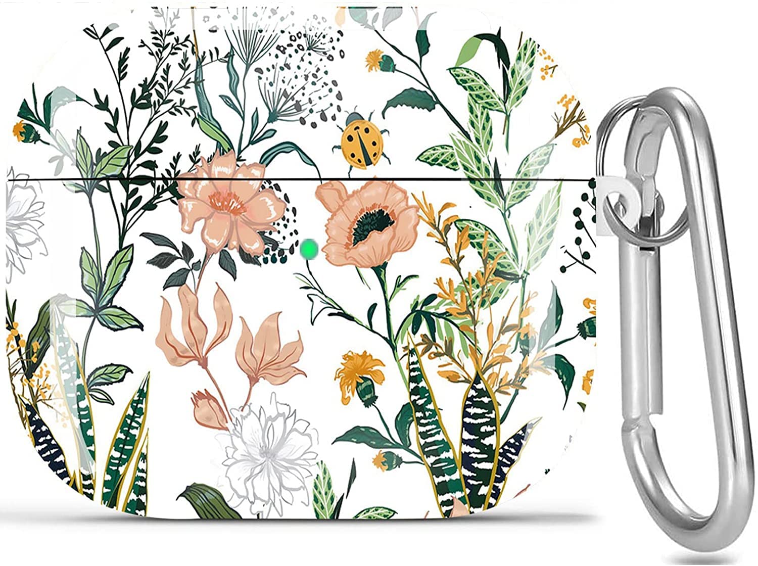 Olytop for Airpods 3rd Generation Case Flower, Cute Ladybugs Airpods 3 Case Cover Hard Skin Protective Cover Women Girl with Keychain for Apple Airpods 3 Gen Case - Flower/Cactus
