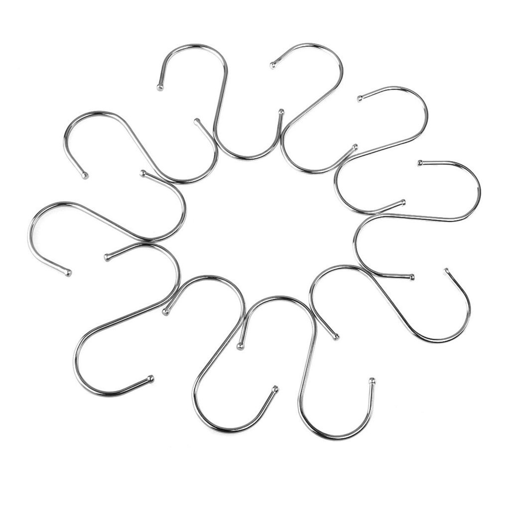 Kaariss® Premium 10-Pack Stainless Steel Round S Shaped Hooks