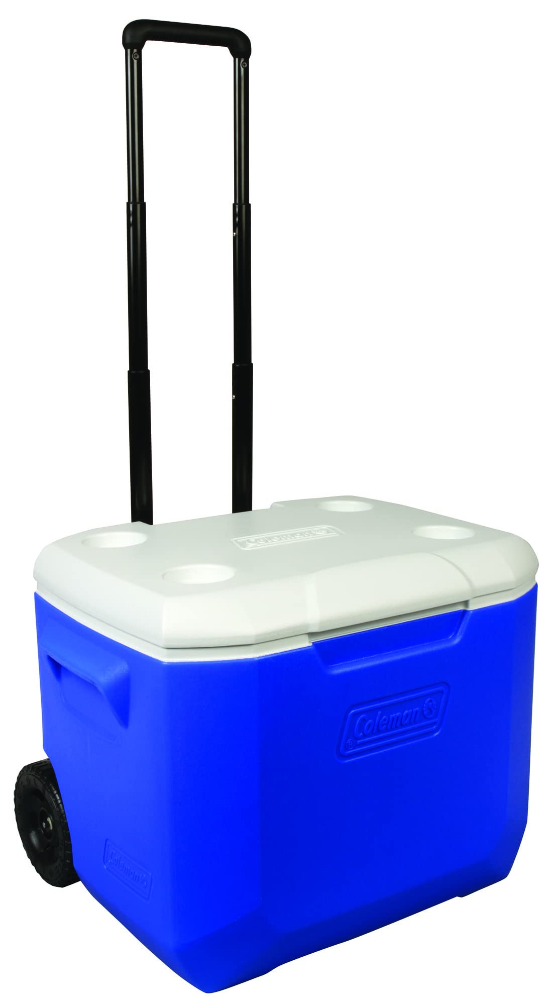 Coleman Chiller Series 60qt Wheeled Insulated Portable Cooler, Ice Retention Hard Cooler with Heavy Duty Wheels and Handle