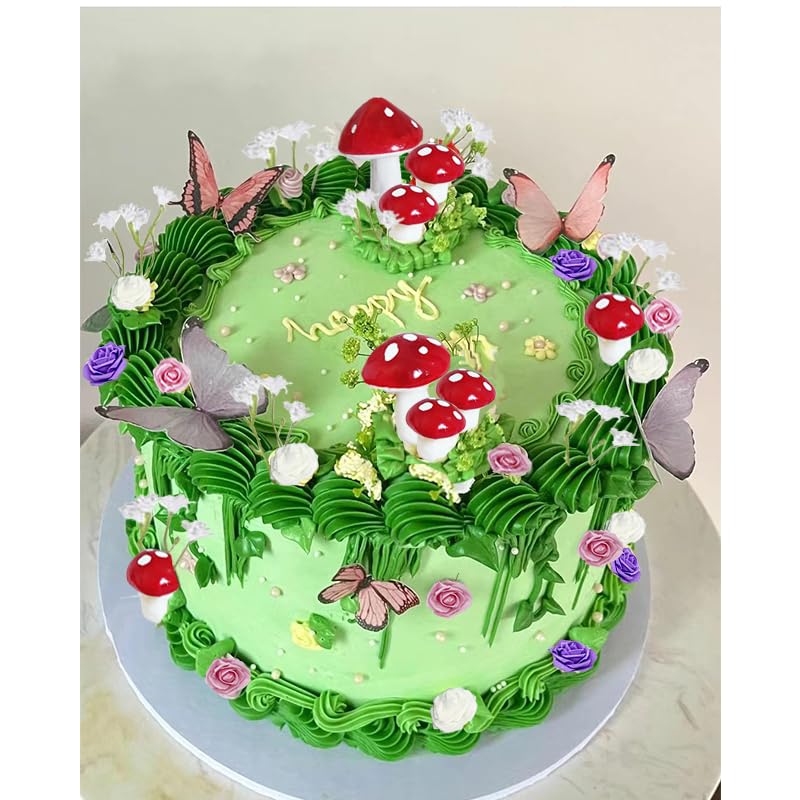 Fairy Mushroom Garden Cake Topper for Fairy Birthday Baby Shower