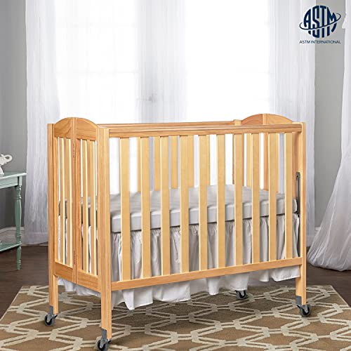 Dream On Me 3-in-1 Folding Portable Crib, Natural, Large
