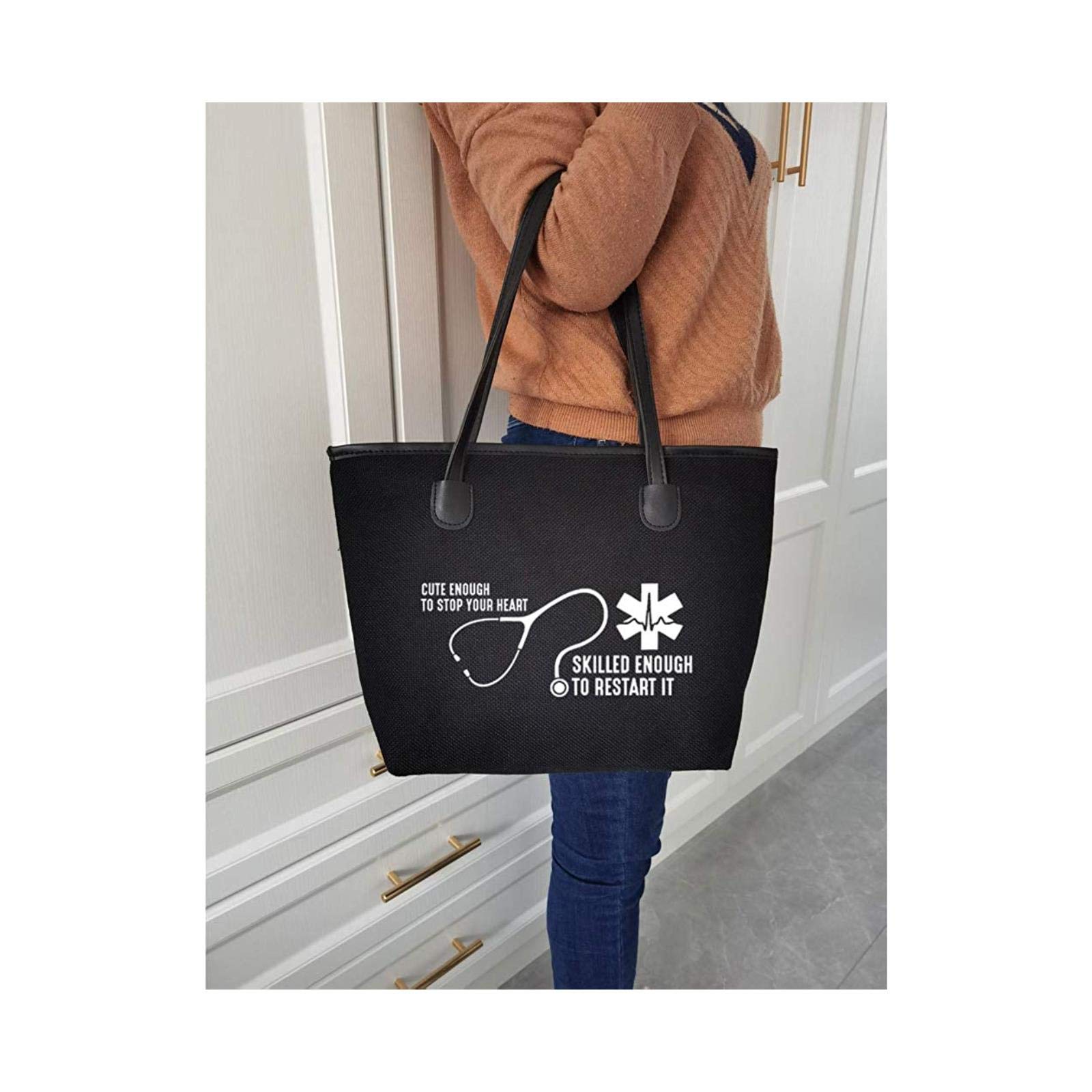 YCXY Nurse Tote Bag Nurse Gifts Cute Funny Printed RN Nursing Work Bag