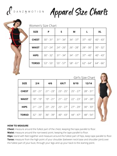 Danz N Motion Girls Flocked Floral Tank Leotard 22108C (Black, 8-10)