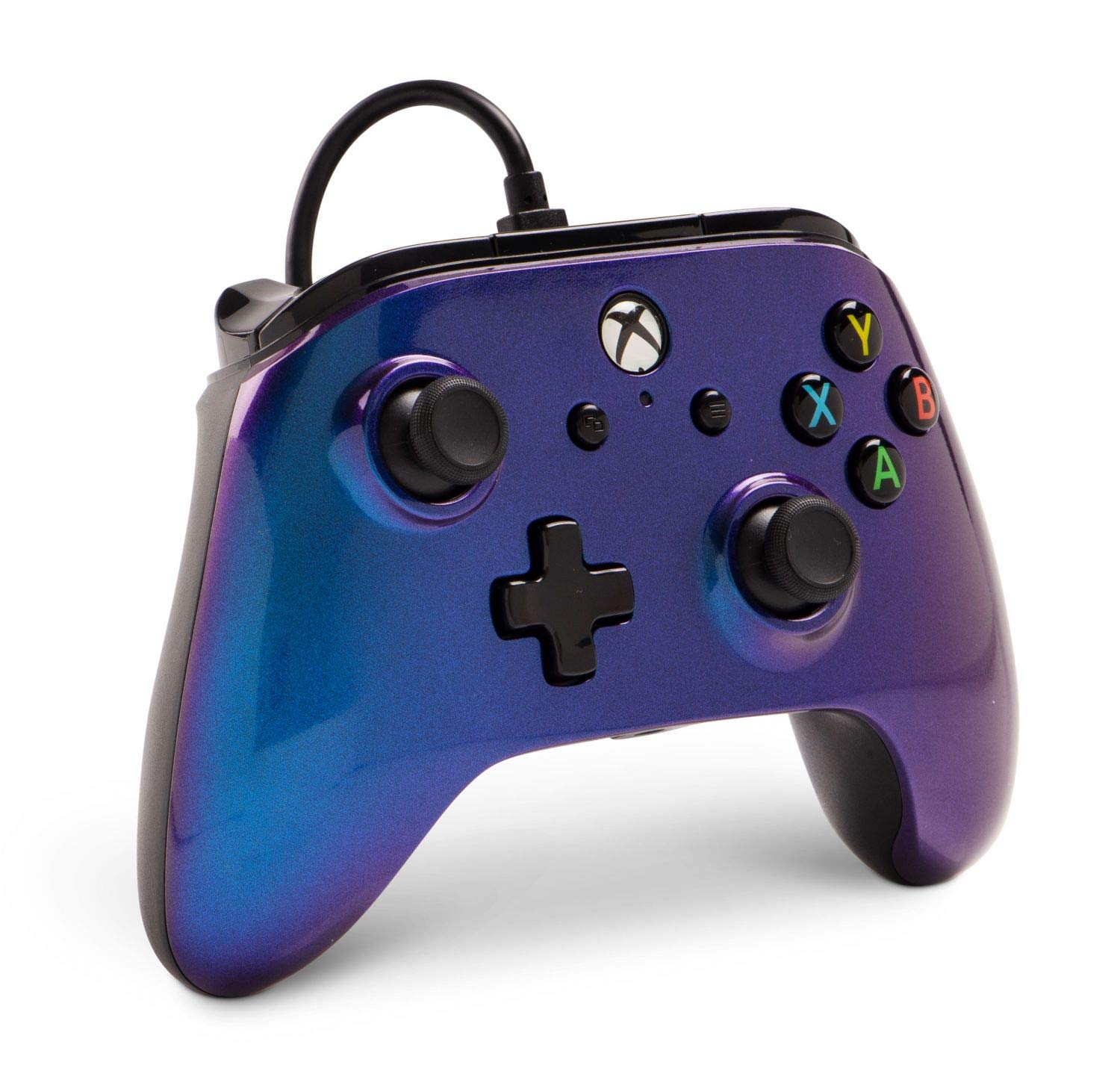PowerA Enhanced Wired Controller for Xbox One - Cosmos Nebula, gamepad, wired video game controller, gaming controller, Xbox One, works with Xbox Series X|S