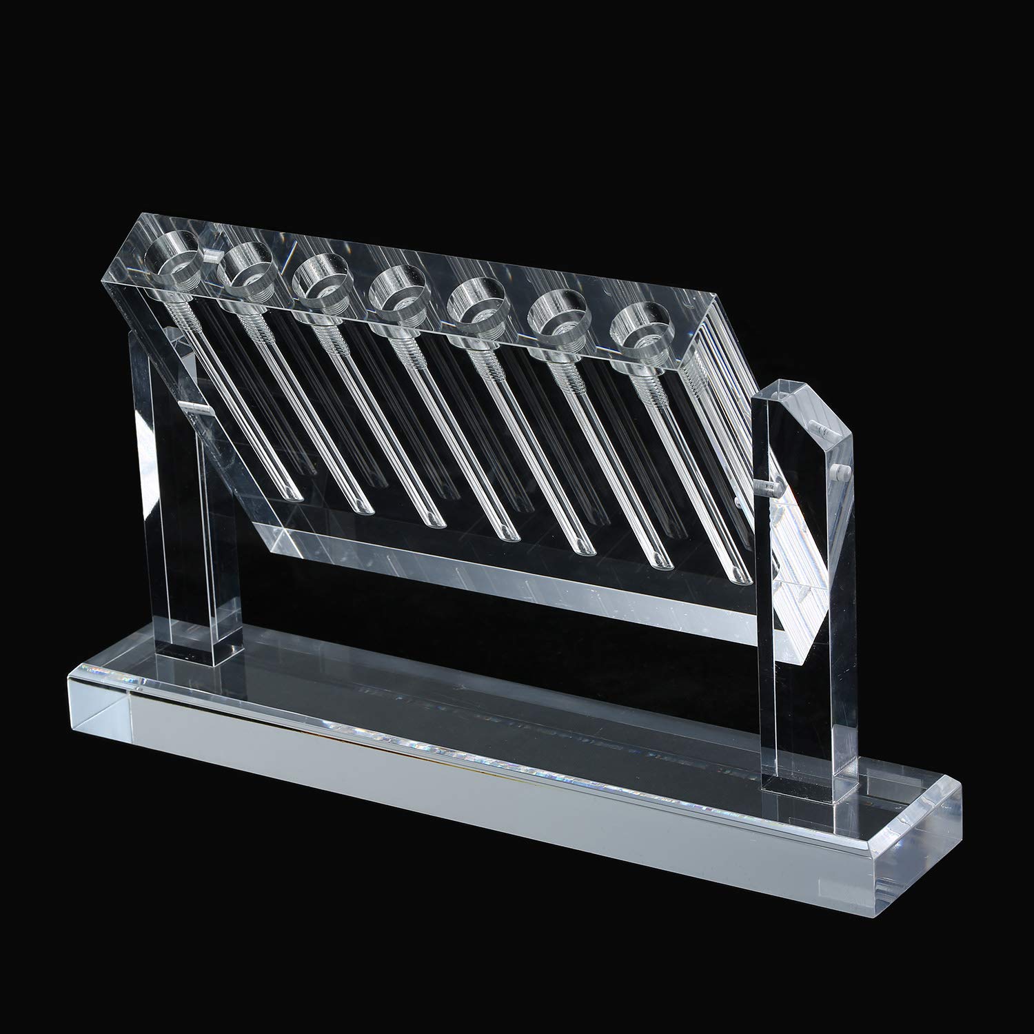 HUIOP Comparator,7 Tubes Automobile Oil Quality Comparator Transmission Oil Viscosity Tester Comparator Transparent Glass Tester Demonstration Stand