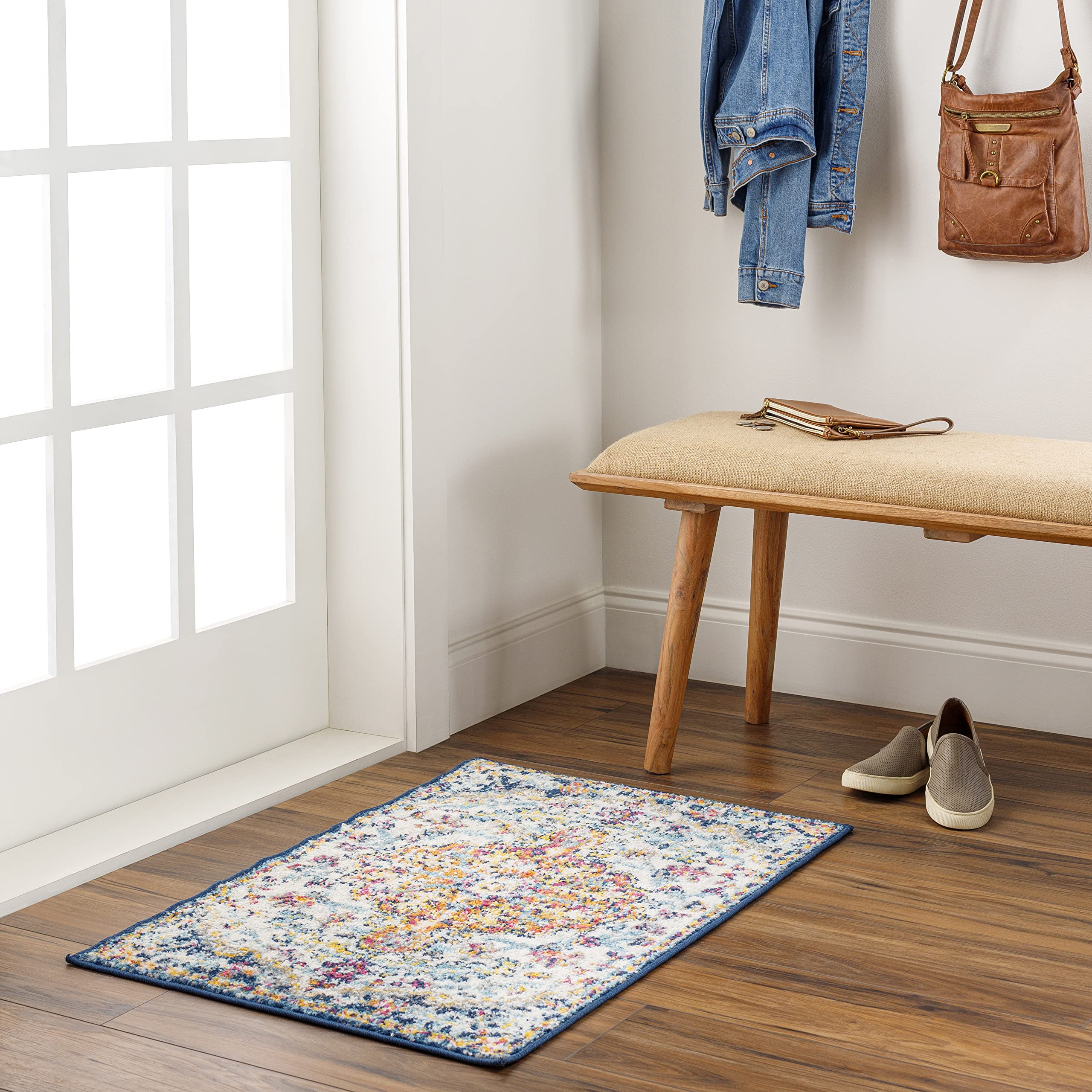 Livabliss Odelia Vintage Bohemian Area Rug,5'3" x 7'3",Aqua