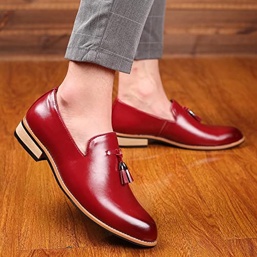 Fashion Style Men's Breathable Tassel Comfortable Business Slip On Work Leisure Solid Color Formal Casual Shoes Men