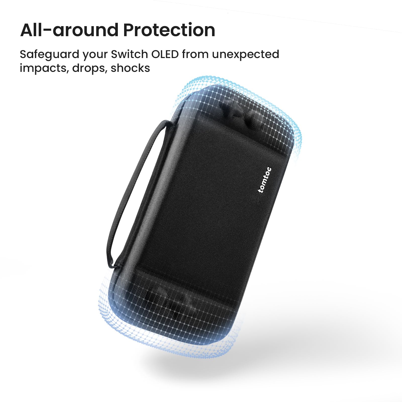 tomtoc Carrying Case for Nintendo Switch/OLED Model, Large Travel Switch Case with Pocket for Pro Controller, Joy con Grip or AC Adapter, Protective Portable Carry Case with 24 Game Cartridges