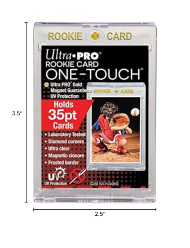 UltraPro One Touch Magnetic Rookie Card Holder for up to 35 Point Cards (Pack of 5)