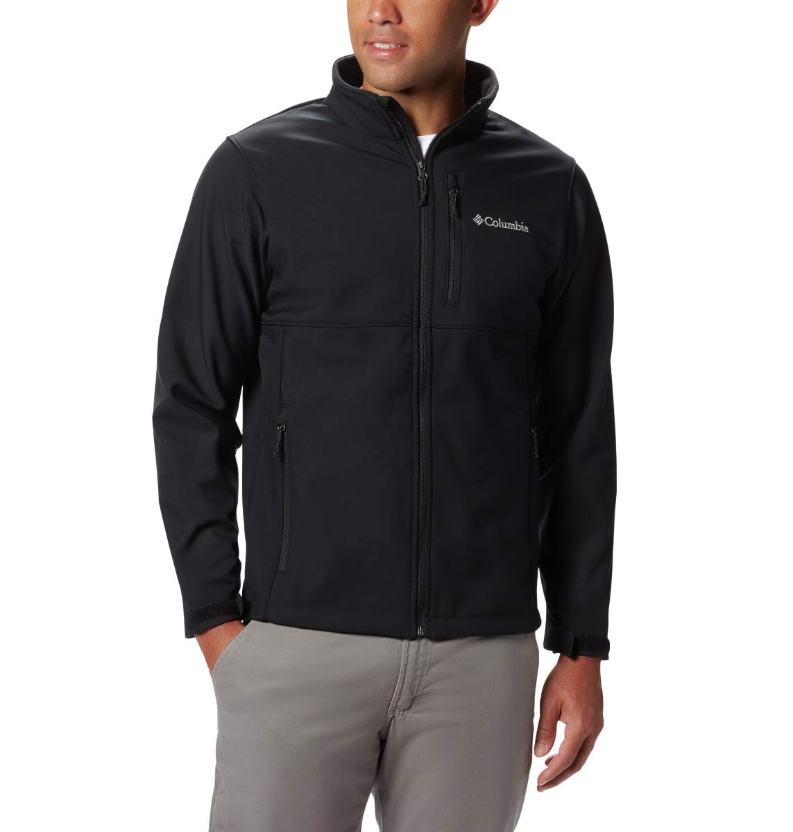 Columbia Men's Ascender Softshell Jacket, Black, Large Tall